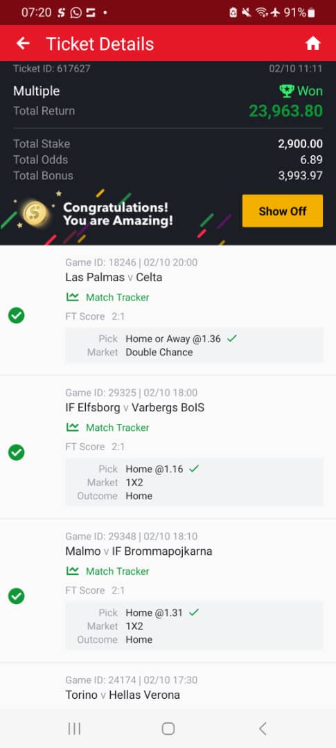 5 odds Winning Tickets | Sure 5 odds Daily | DAILY 5ODDS